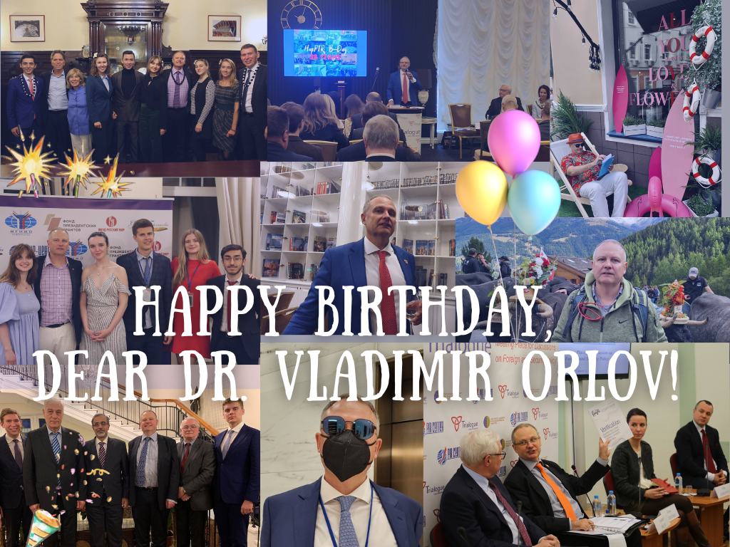 PIR Center congratulates its director and founder Dr Vladimir A. Orlov ...