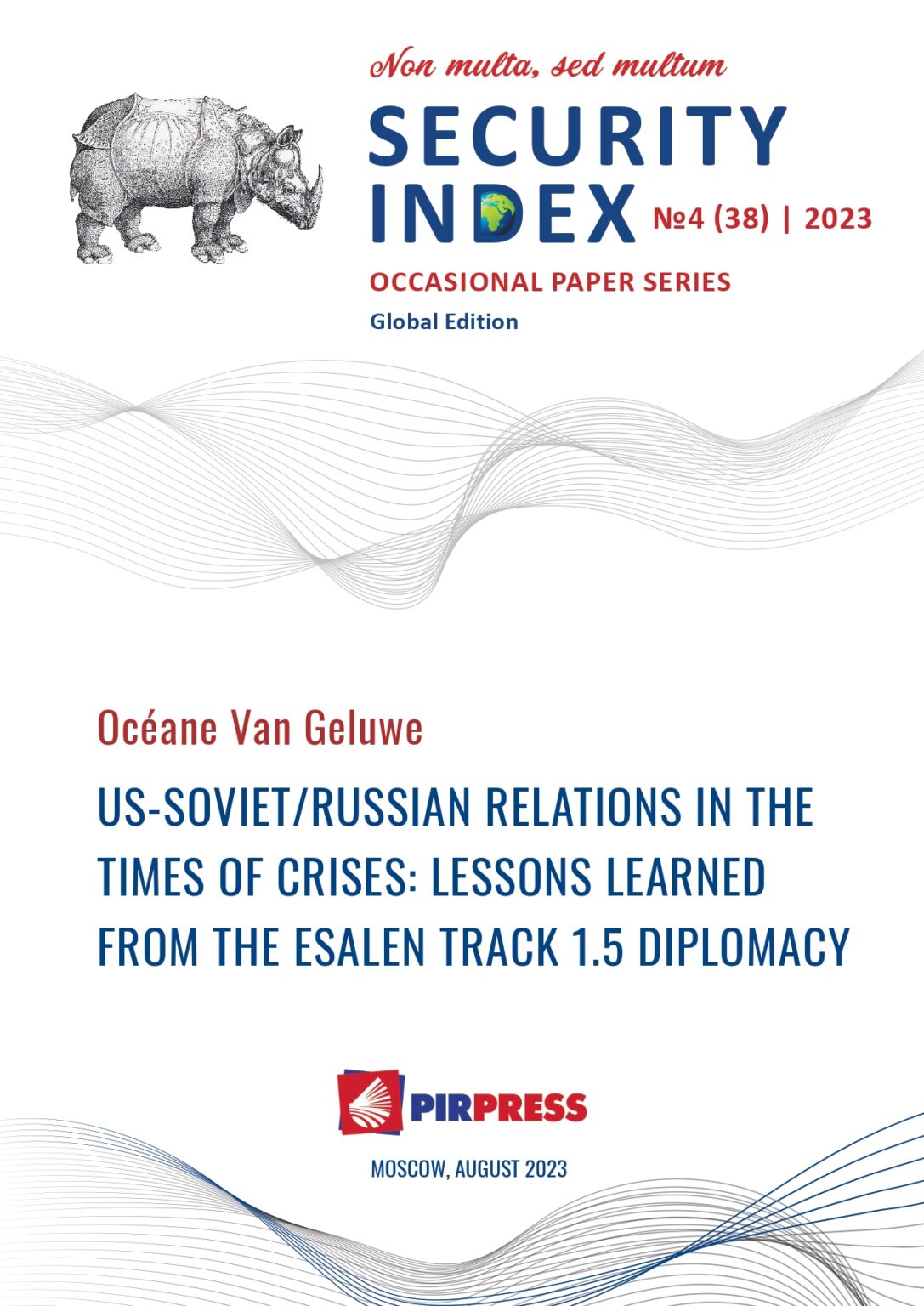The Security Index Occasional Paper Series came out with the new report ...